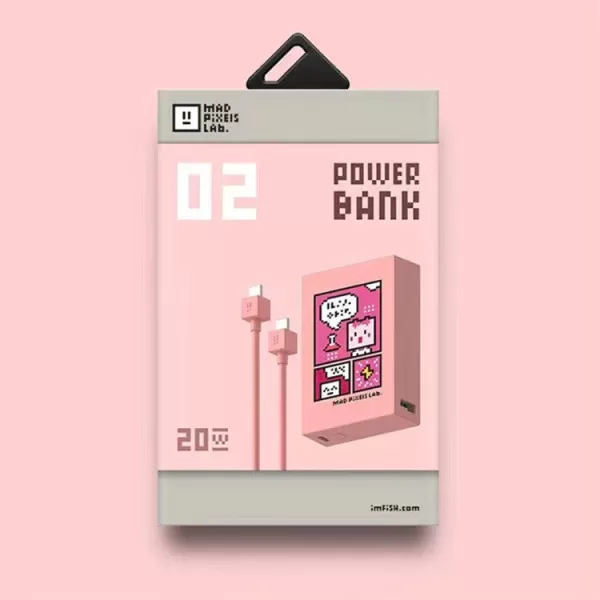 Mfish Mad Pixels Power Bank 10000mAh 20W PD+QC backup battery Pixels ...